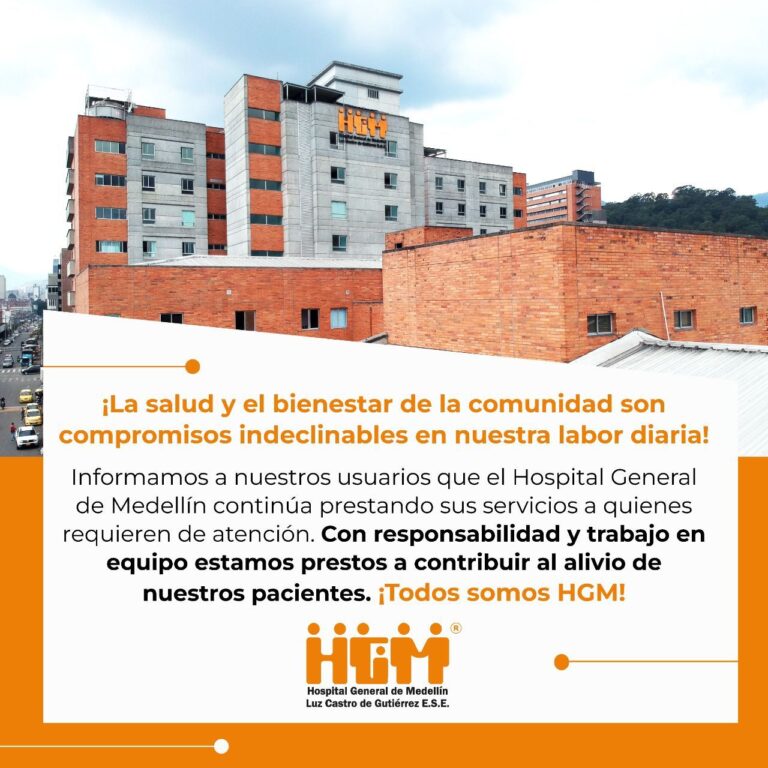 TODOS LOS SERVICIOS Y CERTIFICACIÓN AL HOSPITAL GENERAL DE MEDELLÍN